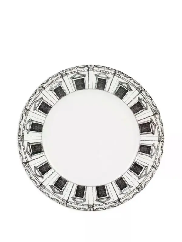 FORNASETTI Architettura-print Dinner Plates - White