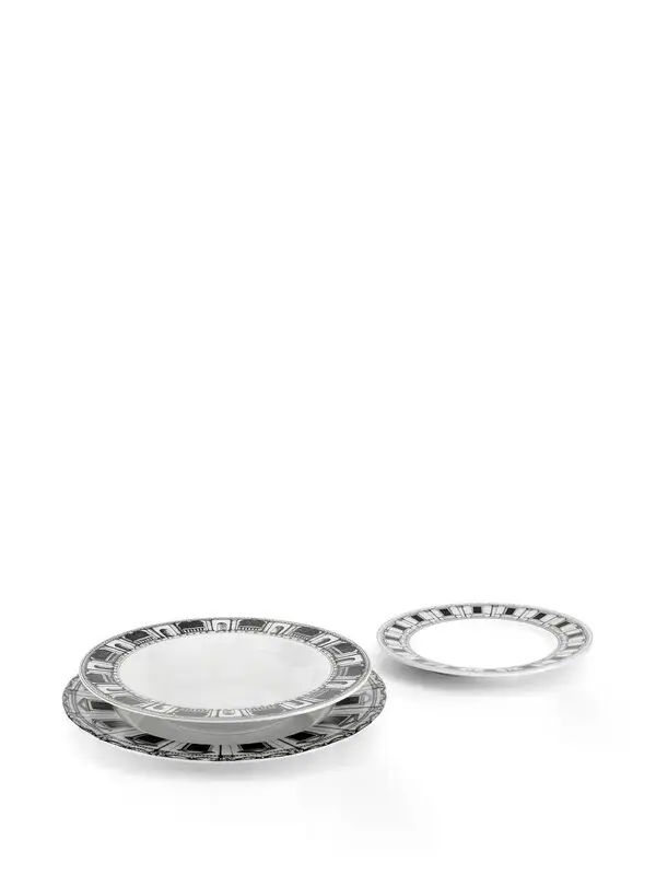 FORNASETTI Architettura-print Dinner Plates