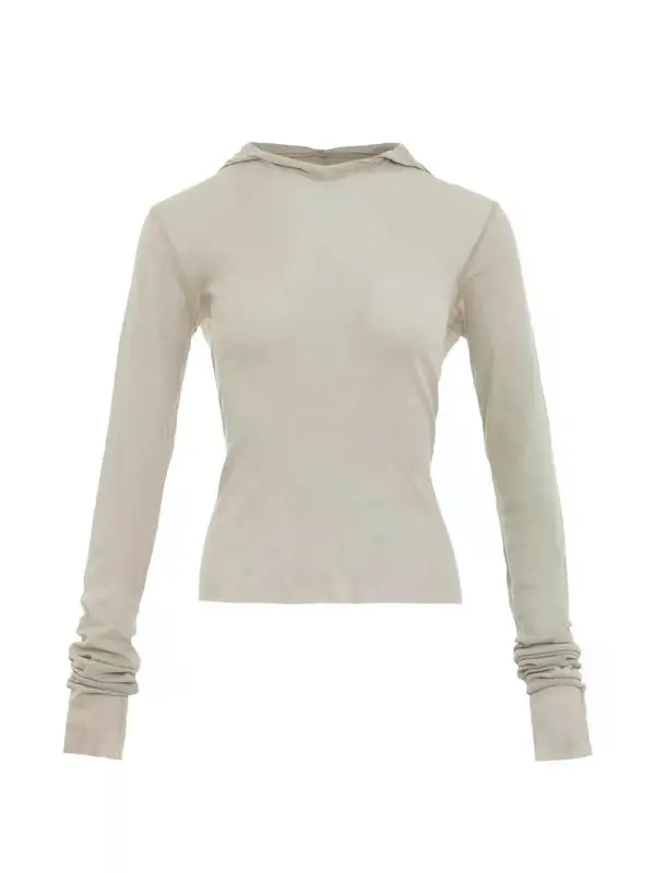 Rick Owens Long-sleeve Semi-sheer Hoodie - Neutrals