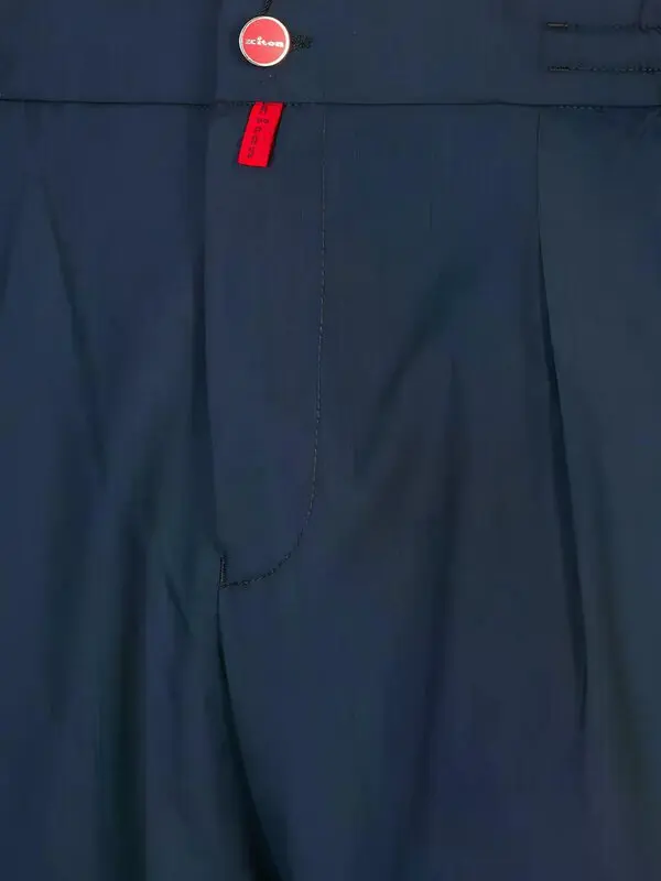Kiton Navy Pleated Trousers