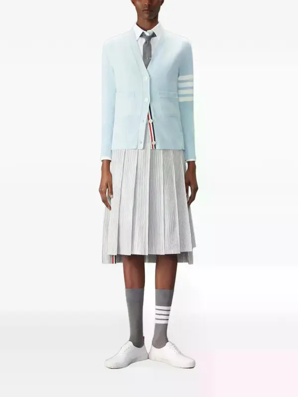 Thom Browne 4-bar Milano-stitch V-neck Cardigan