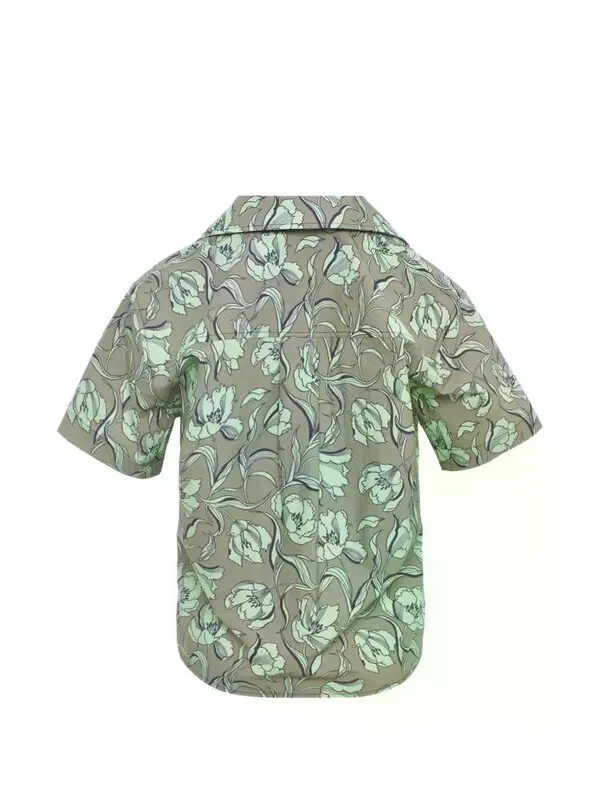 3.1 Phillip Lim Short Sleeve Floral Print Shirt