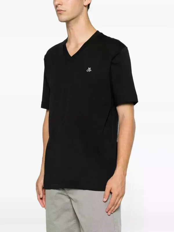 Marc O'polo Logo-embroidered V-neck T-shirt