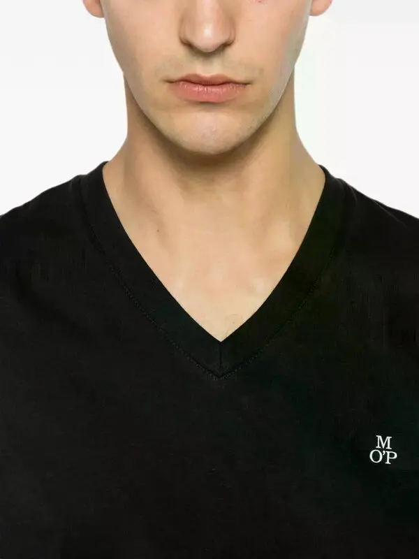 Marc O'polo Logo-embroidered V-neck T-shirt