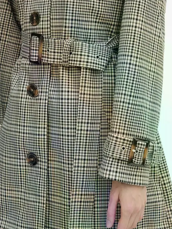 Barbour Maia Check-pattern Trench Coat
