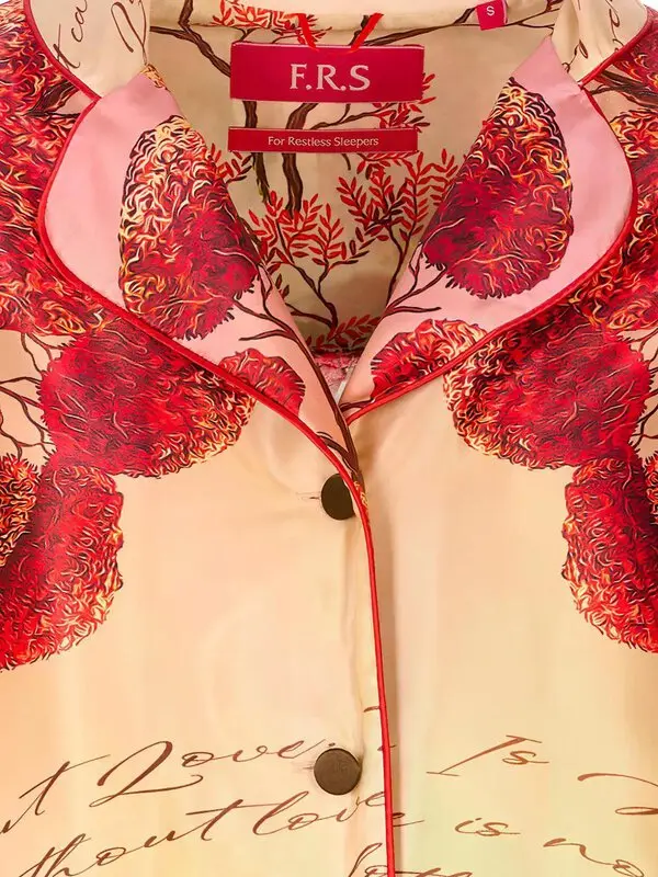 F.R.S FOR RESTLESS SLEEPERS Graphic Print Silk Shirt