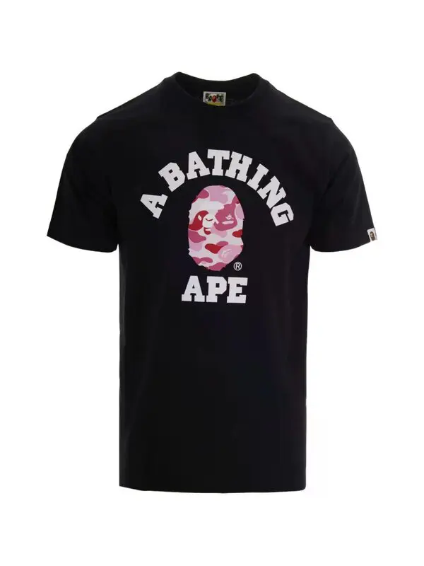 A BATHING APE Camo-print Logo-print T-shirt