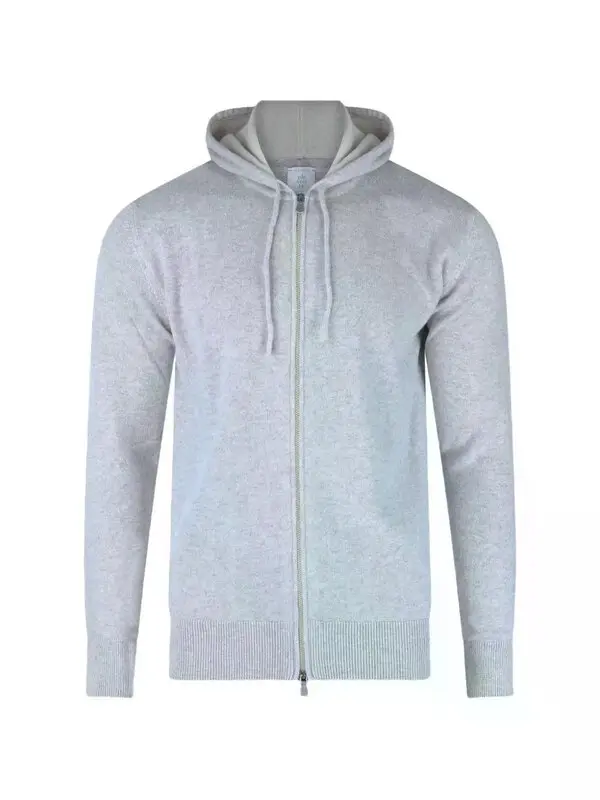 Eleventy Cashmere Zip-up Hoodie - Grey