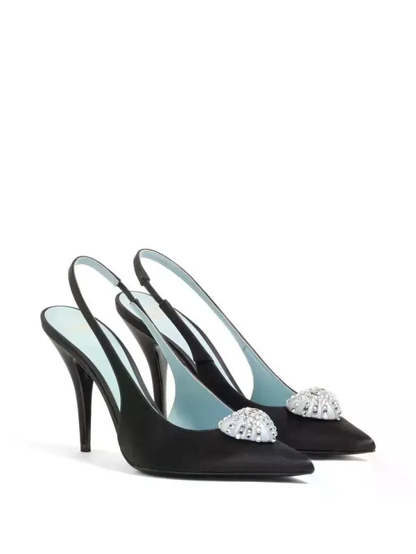 Valentino Garavani Coeur Royal Slingback Pumps - Black