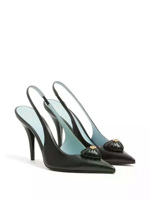 Valentino Garavani Coeur Royal Slingback Pumps - Black