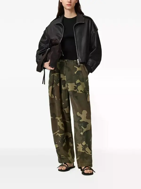 ALLSAINTS Camouflage Print Pleated Trousers