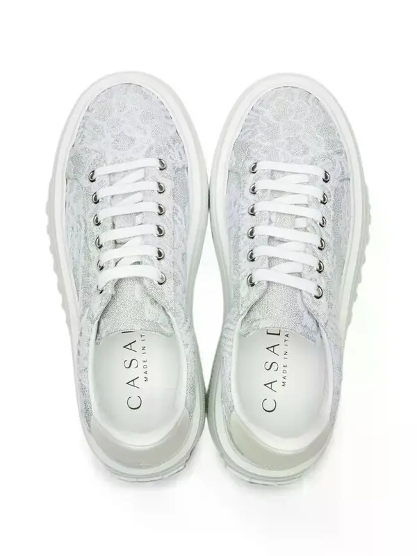 Casadei Nexus Rigel Glitter-finish Sneakers - Silver