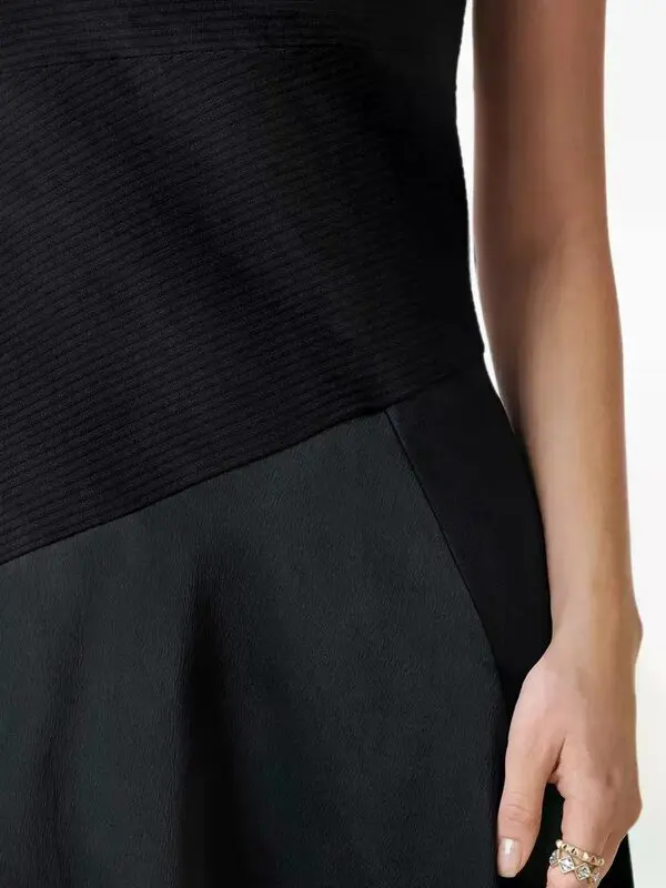 ALLSAINTS Pia Asymmetric Ribbed-knit Dress
