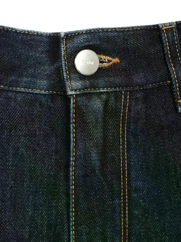 Fendi Straight-leg Jeans With Contrast Stitching