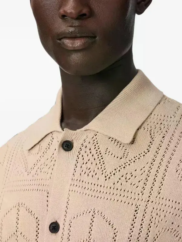 ALLSAINTS Arktx Perforated-knit Short-sleeve Cardigan
