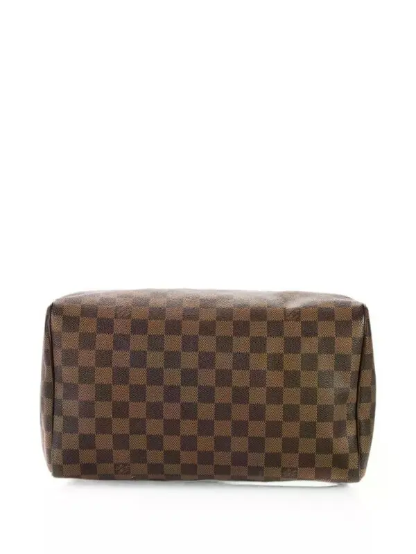 LOUIS VUITTON Speedy 30 Damier Ebène Canvas Handbag