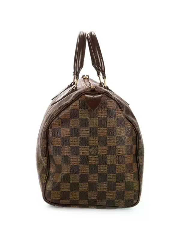 LOUIS VUITTON Speedy 30 Damier Ebène Canvas Handbag