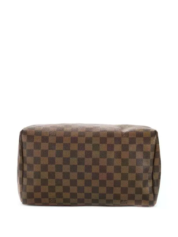 LOUIS VUITTON Speedy 30 Damier Ebène Canvas Handbag - Brown