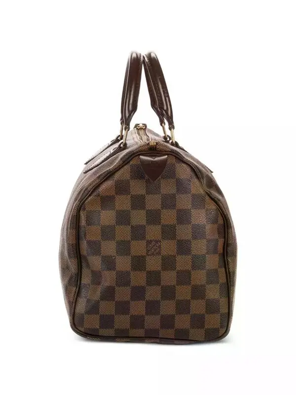 LOUIS VUITTON Speedy 30 Damier Ebène Canvas Handbag - Brown