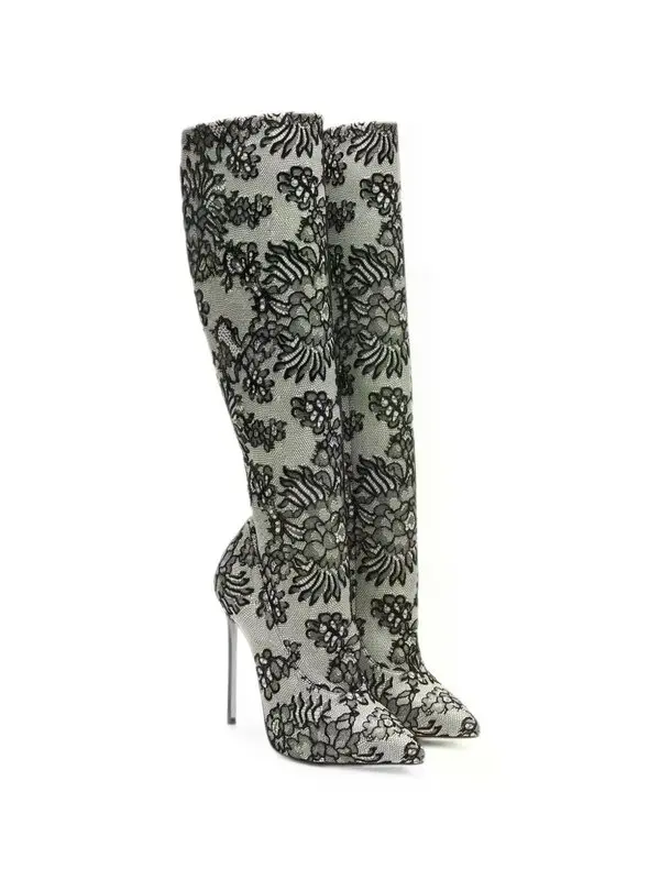 Casadei Blade Pandora Lace-effect Boots