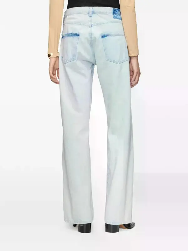 MAISON MARGIELA Bleached Effect Wide Leg Jeans