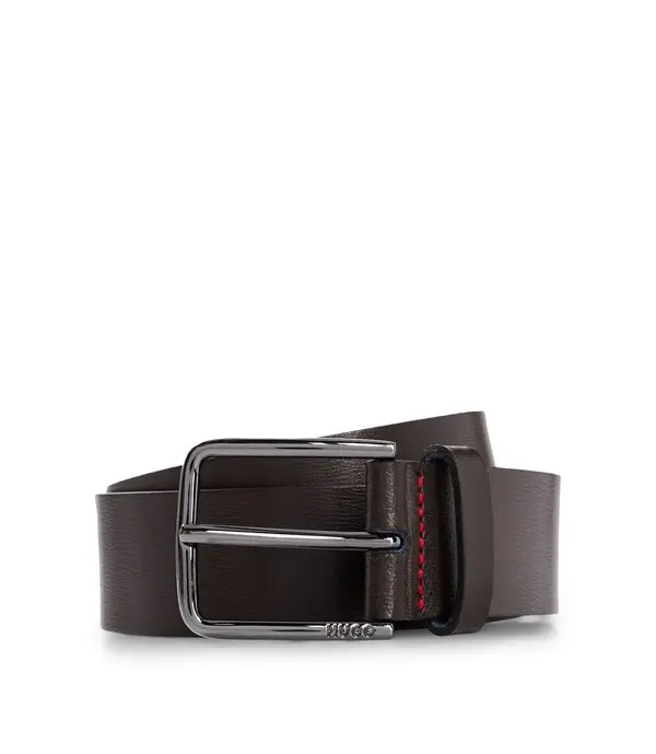 Hugo Italian Leather Belt - Dark Brown