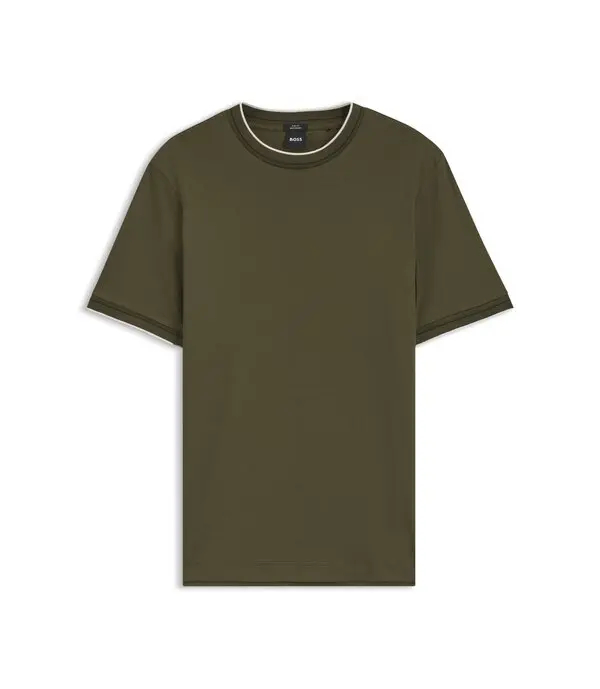 BOSS Slim-fit Cotton T-shirt With Crew Neck - Light Green