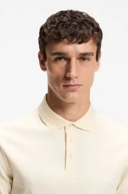 BOSS Mercerized-cotton Polo Shirt - Light Yellow