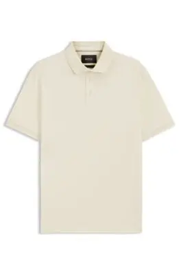BOSS Mercerized-cotton Polo Shirt - Light Yellow