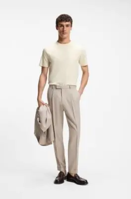 BOSS Regular-fit T-shirt In Mercerized Cotton