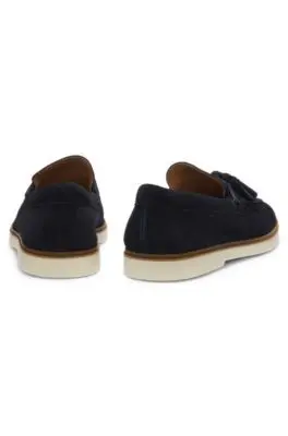 BOSS Suede Loafers With Tassel Trim