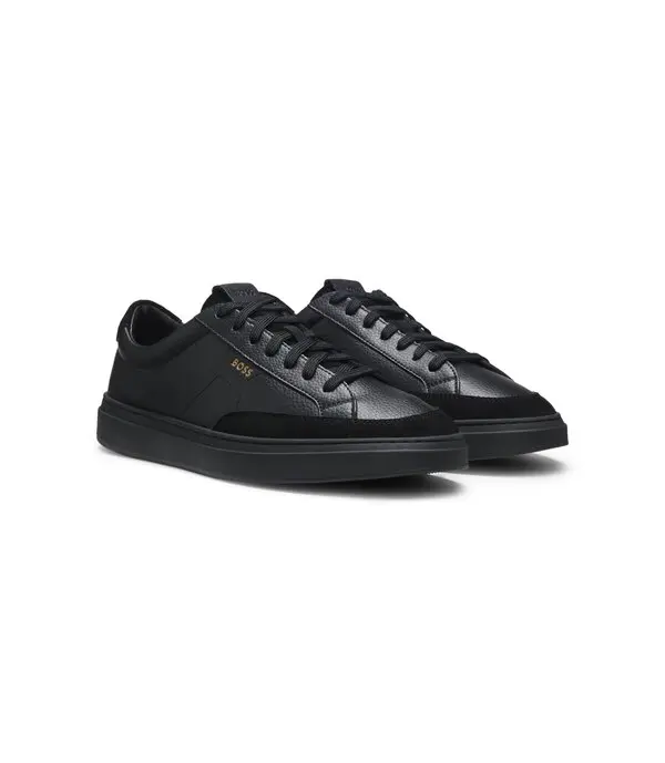 BOSS Leather Sneakers With Suede Trims