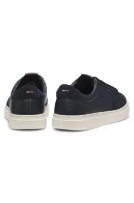 BOSS Leather Sneakers With Suede Trims