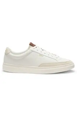 BOSS Leather Sneakers With Suede Trims