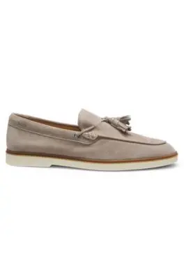 BOSS Suede Loafers With Tassel Trim