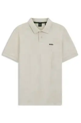 BOSS Regular-fit Cotton Knit Polo With 3d Jacquard Design