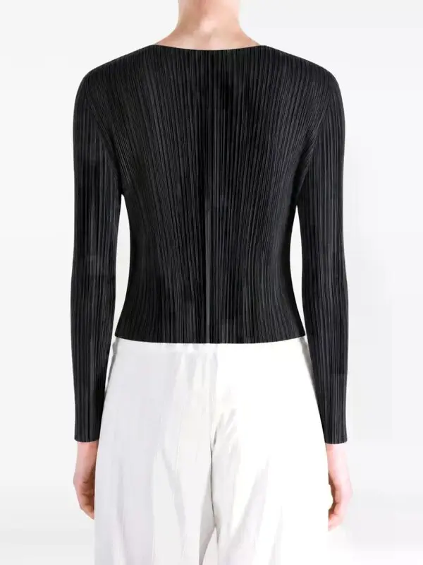 Issey Miyake Pleated V-neck Cardigan