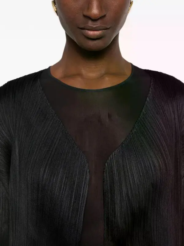 Issey Miyake Open-front Cardigan - Black