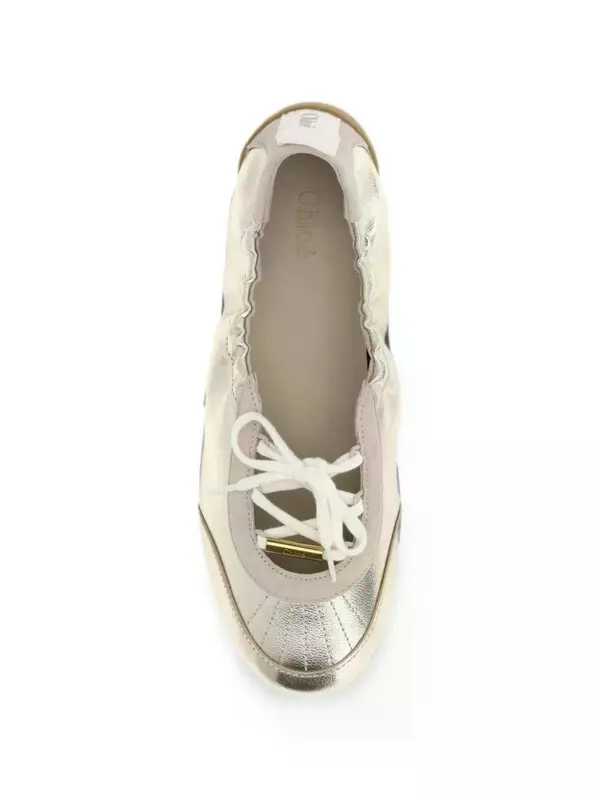 Chloé Metallic-effect Ballet Flats
