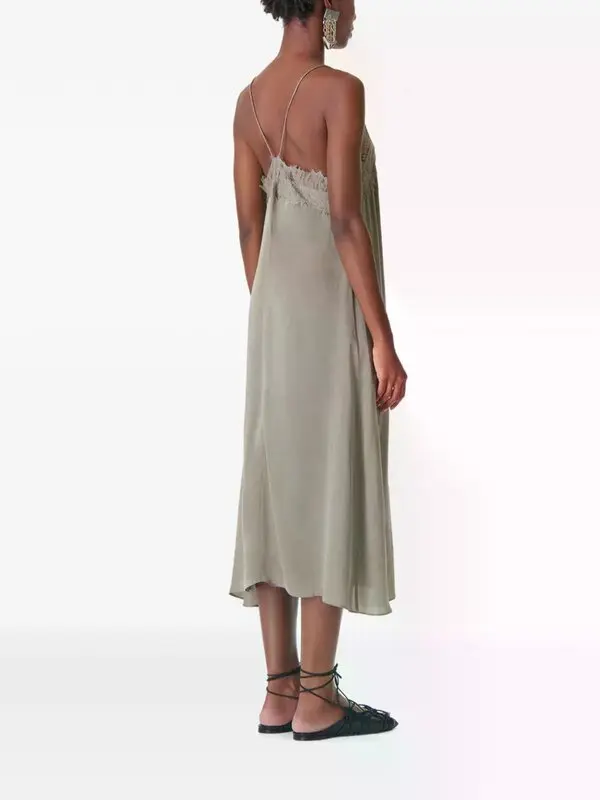 IRO PARIS Bailar" Lace-trim Slip Midi Dress