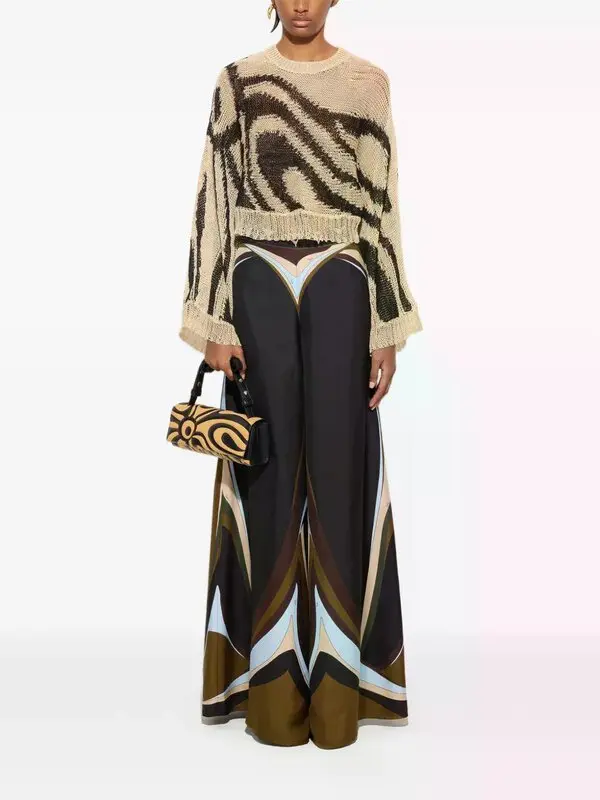 Emilio Pucci Marmo Print Open-knit Sweater