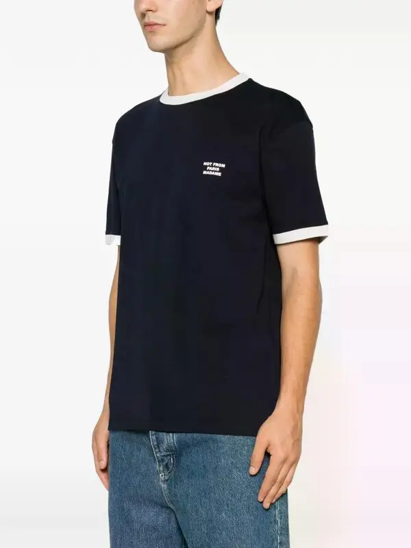 Drole De Monsieur Logo-print T-shirt - Blue