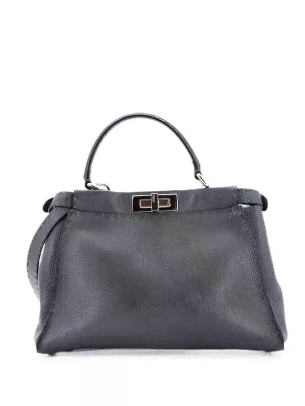 Fendi Selleria Peekaboo Medium Satchel - Grey