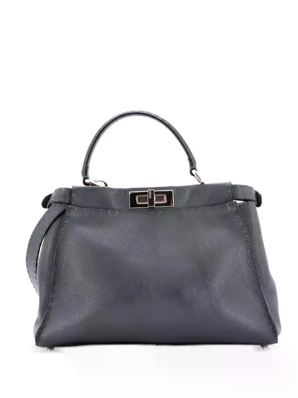 Fendi Selleria Peekaboo Medium Satchel - Grey