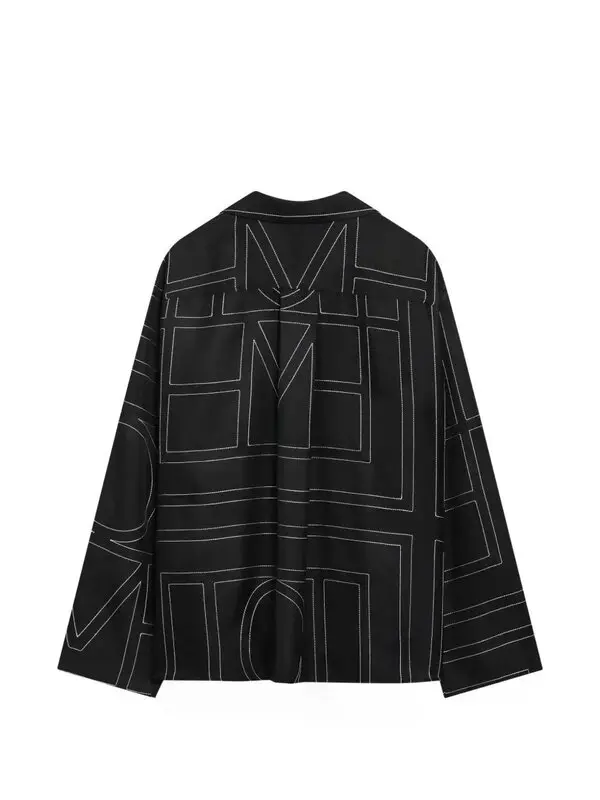 TOTEME Monogram Silk Pajama Top