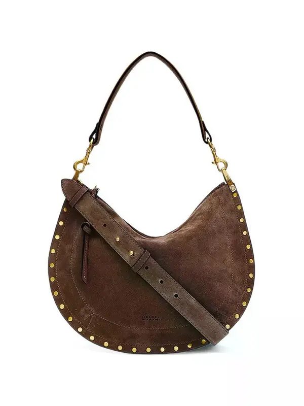 Isabel Marant Étoile Oskan Stud-embellished Shoulder Bag - Brown