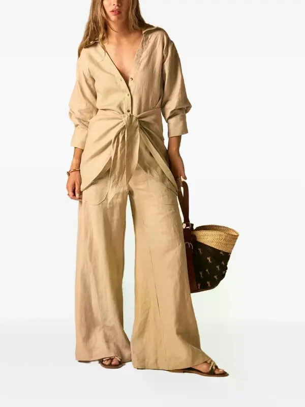 JBQ Oslo 2.0 Wide-leg Trousers - Neutrals