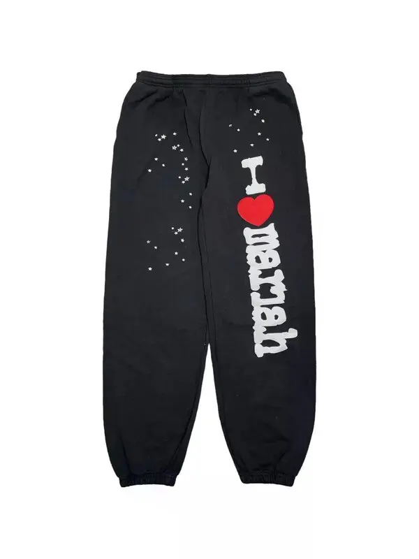 SP5DER Logo-print Track Pants - Black