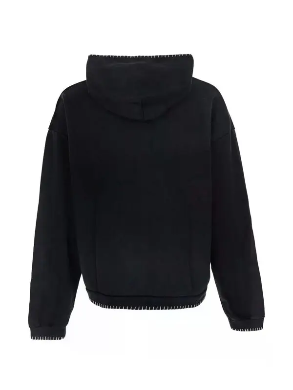FOUND Stitched-border Distressed Hoodie