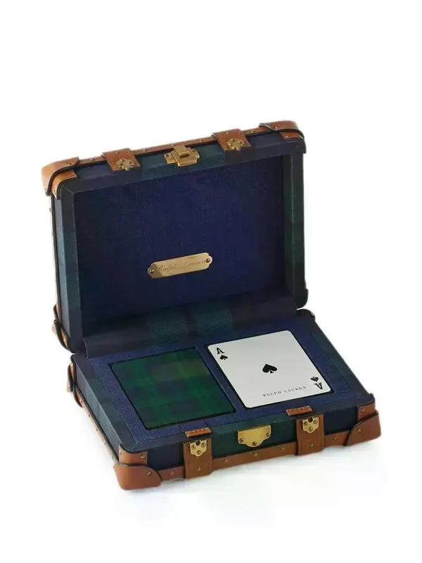 Ralph Lauren Tartan Leather-trim Playing Card Set